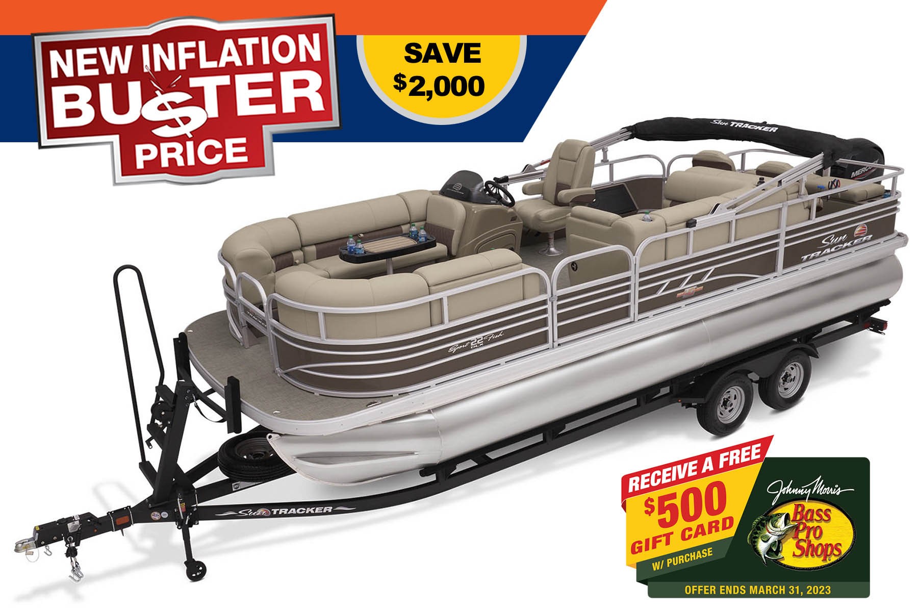 SPORTFISH 22 DLX - SUN TRACKER Fishing Pontoon
